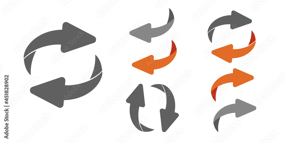 reversal arrow icon.Flip over or turn arrow. Reverse sign Stock Vector | Adobe Stock