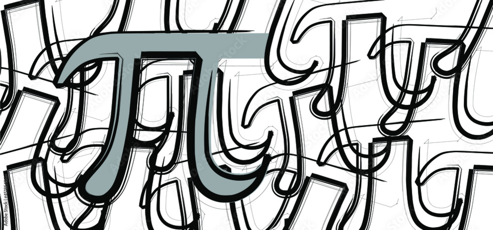 Vetor de Happy PI day, 14 march, Pythagoras mathematical numbers series ...