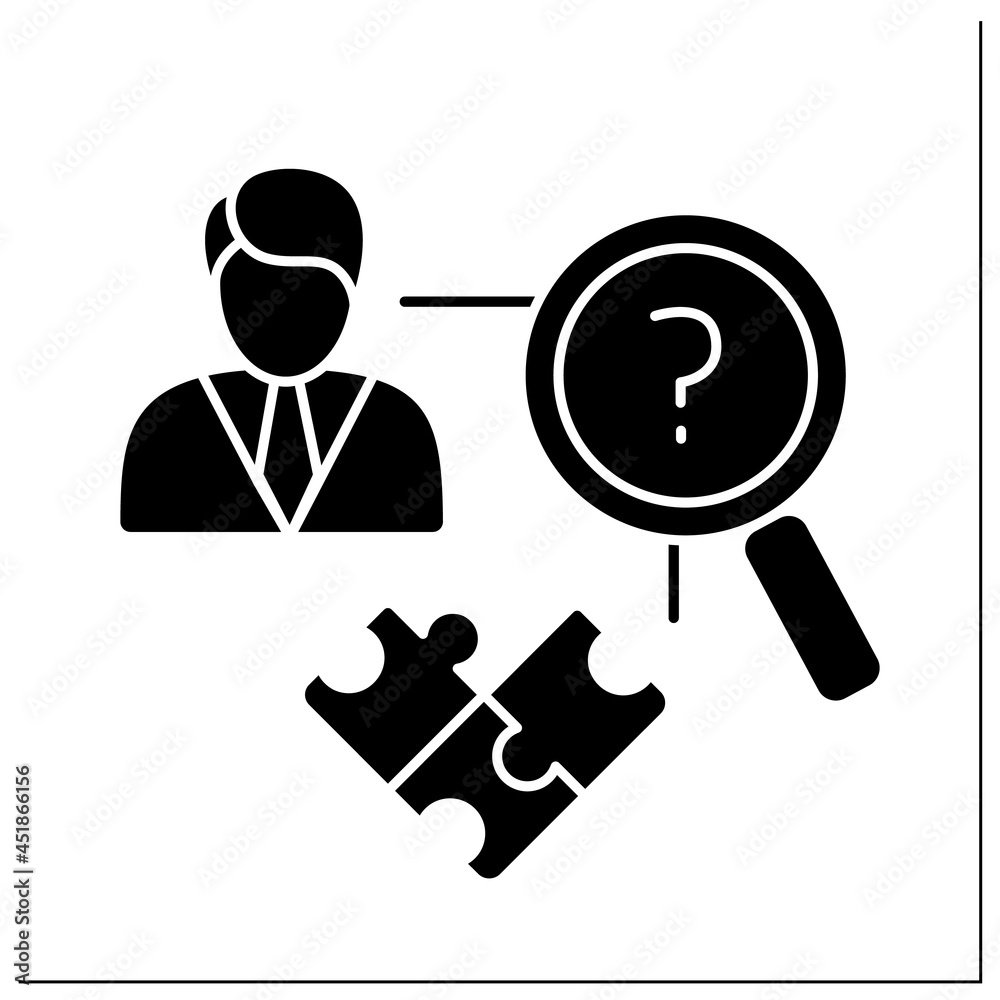 Vetor de Skill gap analysis glyph icon.Assess difference between actual ...