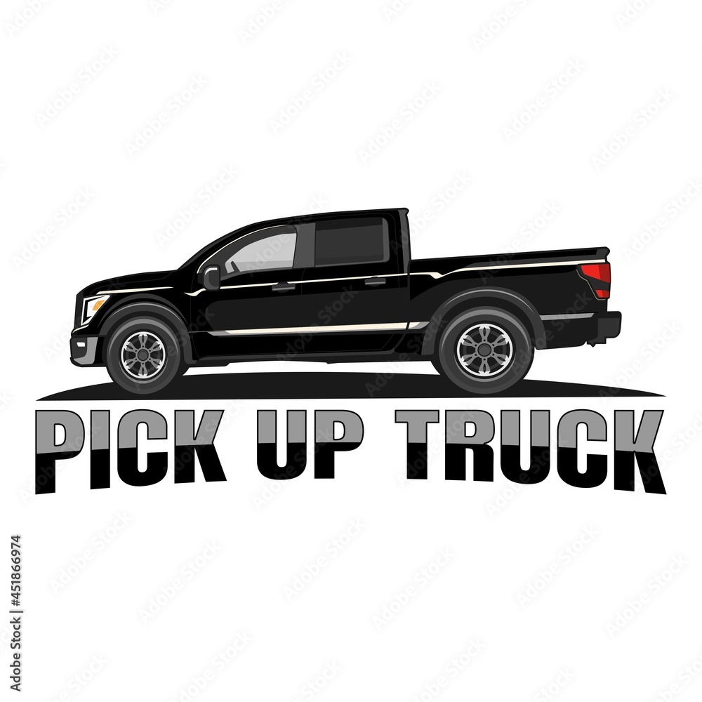 pick up truck logo design vector Stock Vector | Adobe Stock
