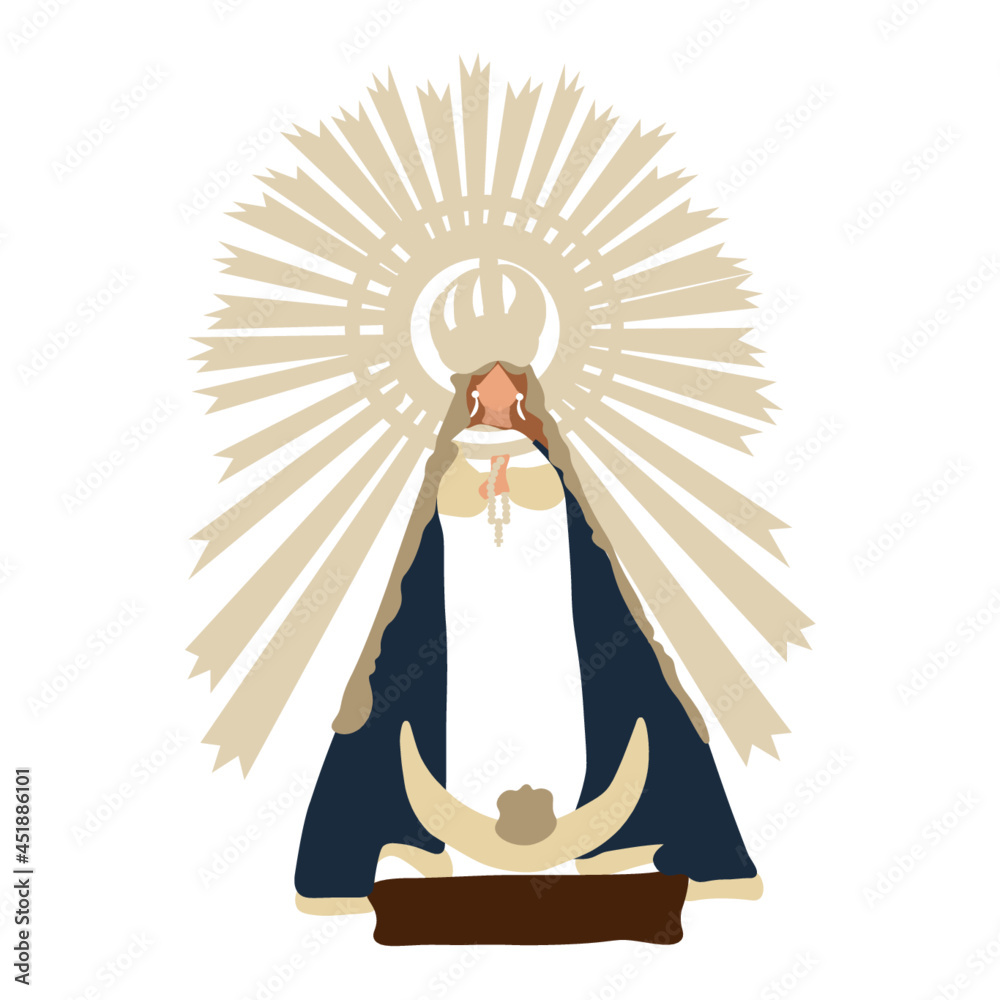 Virgen del Milagro Stock Vector | Adobe Stock
