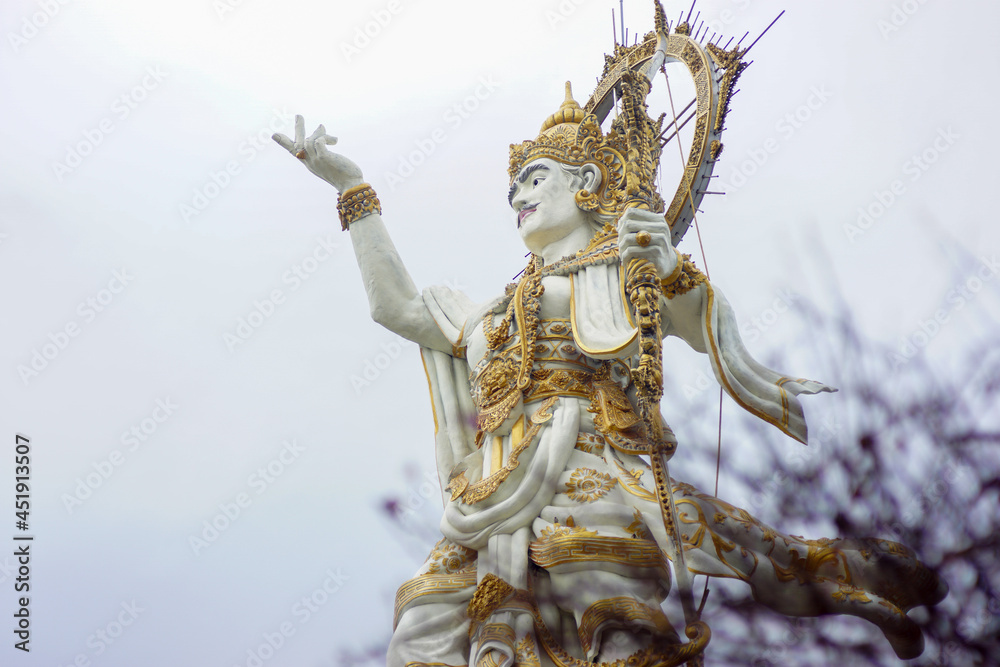 Denpasar, Bali, Indonesia (1 August 2021): Statues from the Ramayana ...