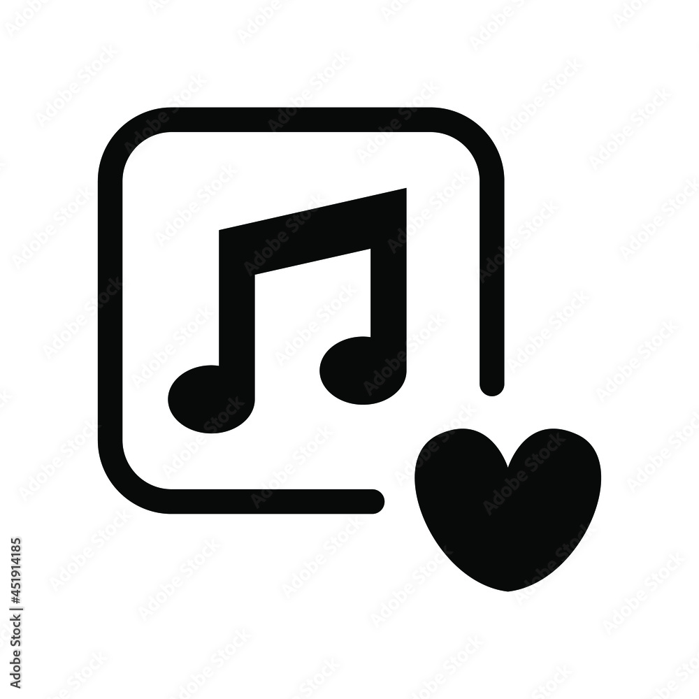 Love song icon vector graphic Stock Vector | Adobe Stock