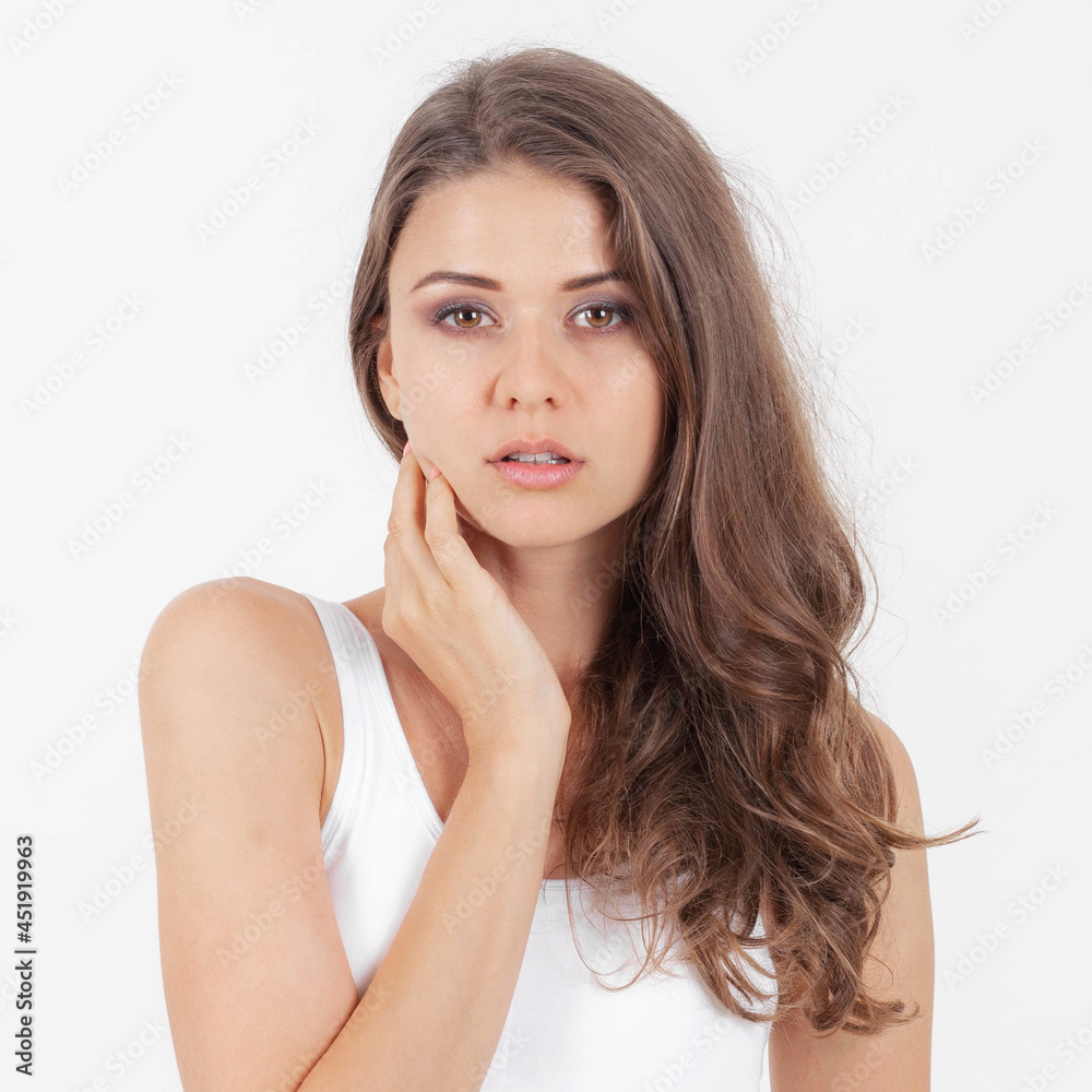 Portrait of a beautiful young woman cute girl , Beauty portrait of ...