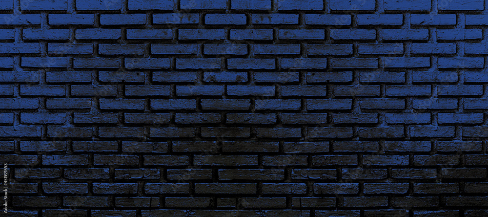 Dark blue brick wall texture background. Stock Photo | Adobe Stock