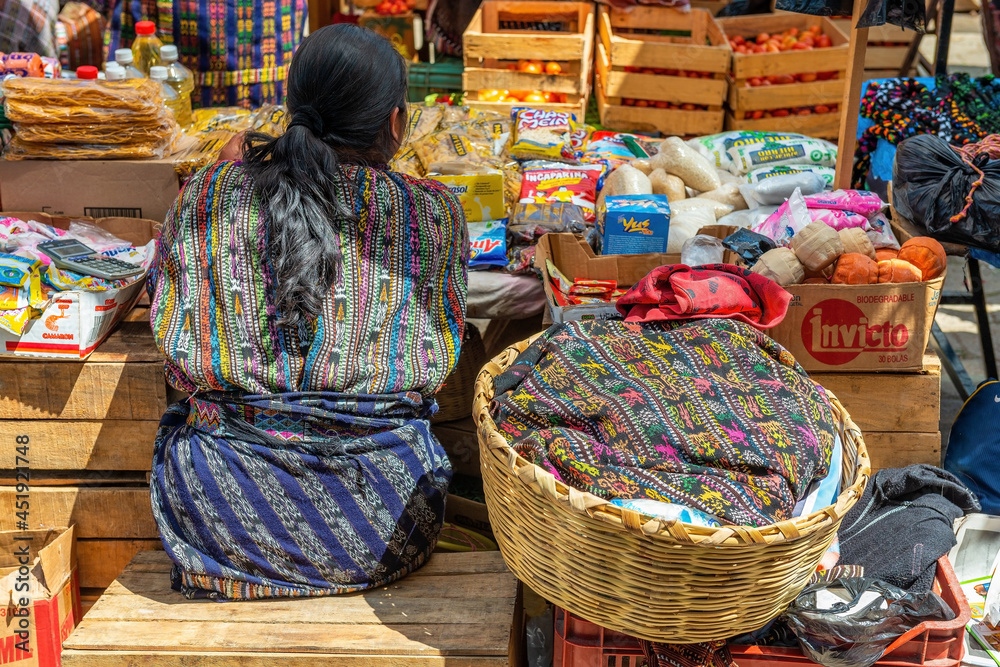 Poster Guatemalan Mayan indigenous woman with traditional clothing ...