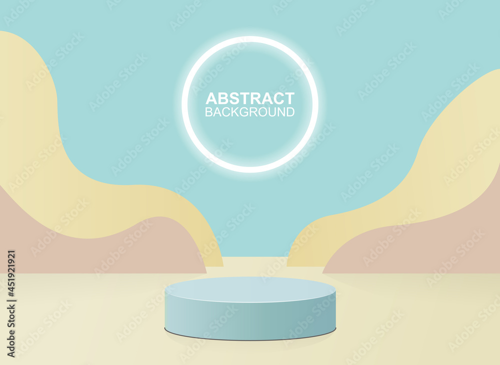3d Stage background. Platform in form of cylinder for presenting and ...