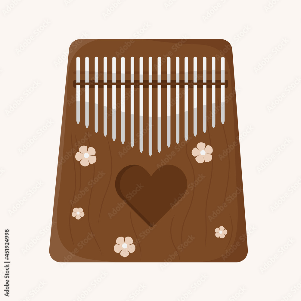 Kalimba. Mbira or thumb piano. African traditional musical instrument ...