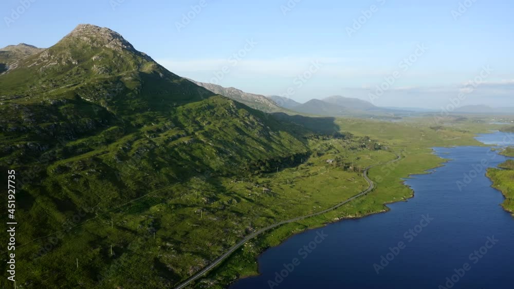 Twelve Bens Mountains, Recess, Connemara, County Galway, Ireland, July ...
