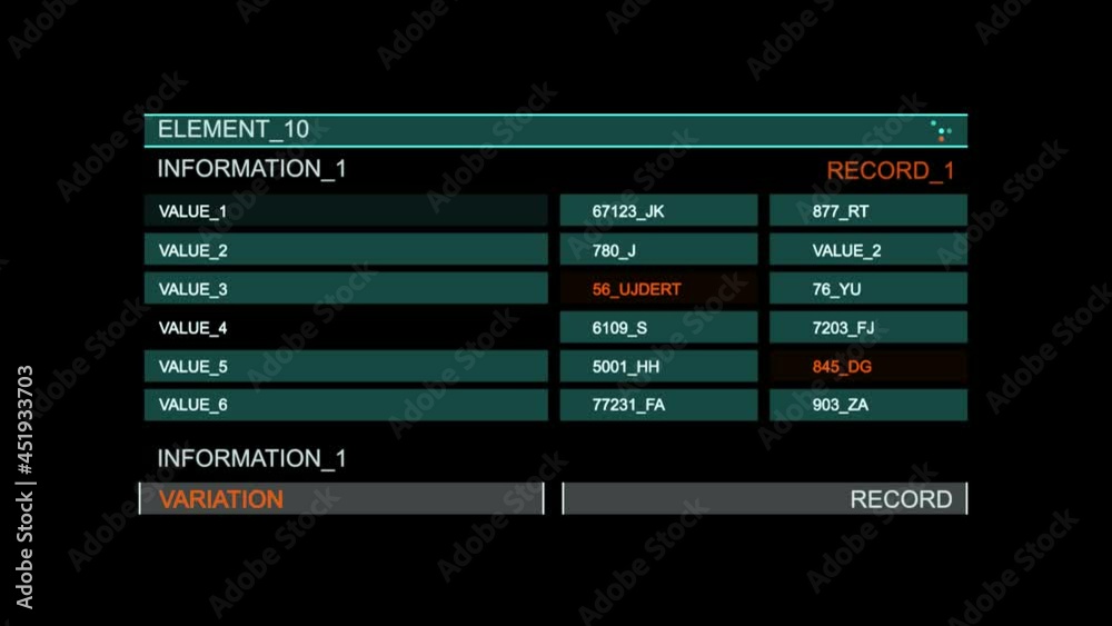 Vidéo Stock Futuristic hi-tech graphic user interface head up display ...