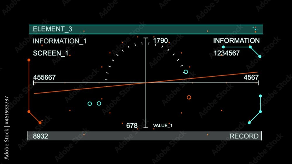 Vidéo Stock Futuristic hi-tech graphic user interface head up display ...