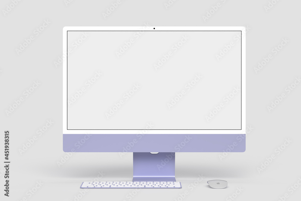 Monitor 24 inch mockup Template For presentation branding, corporate ...
