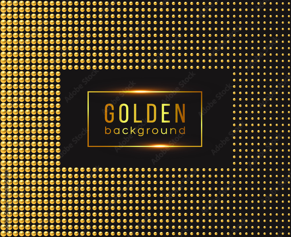 Golden luxury background with beads. Vector illustration. Stock Vector ...
