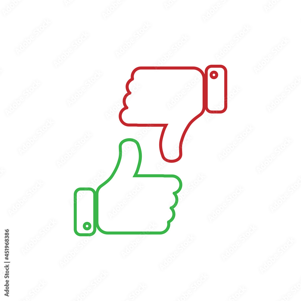 Thumb up and down symbols. like and unlike symbols. Like and dislike ...