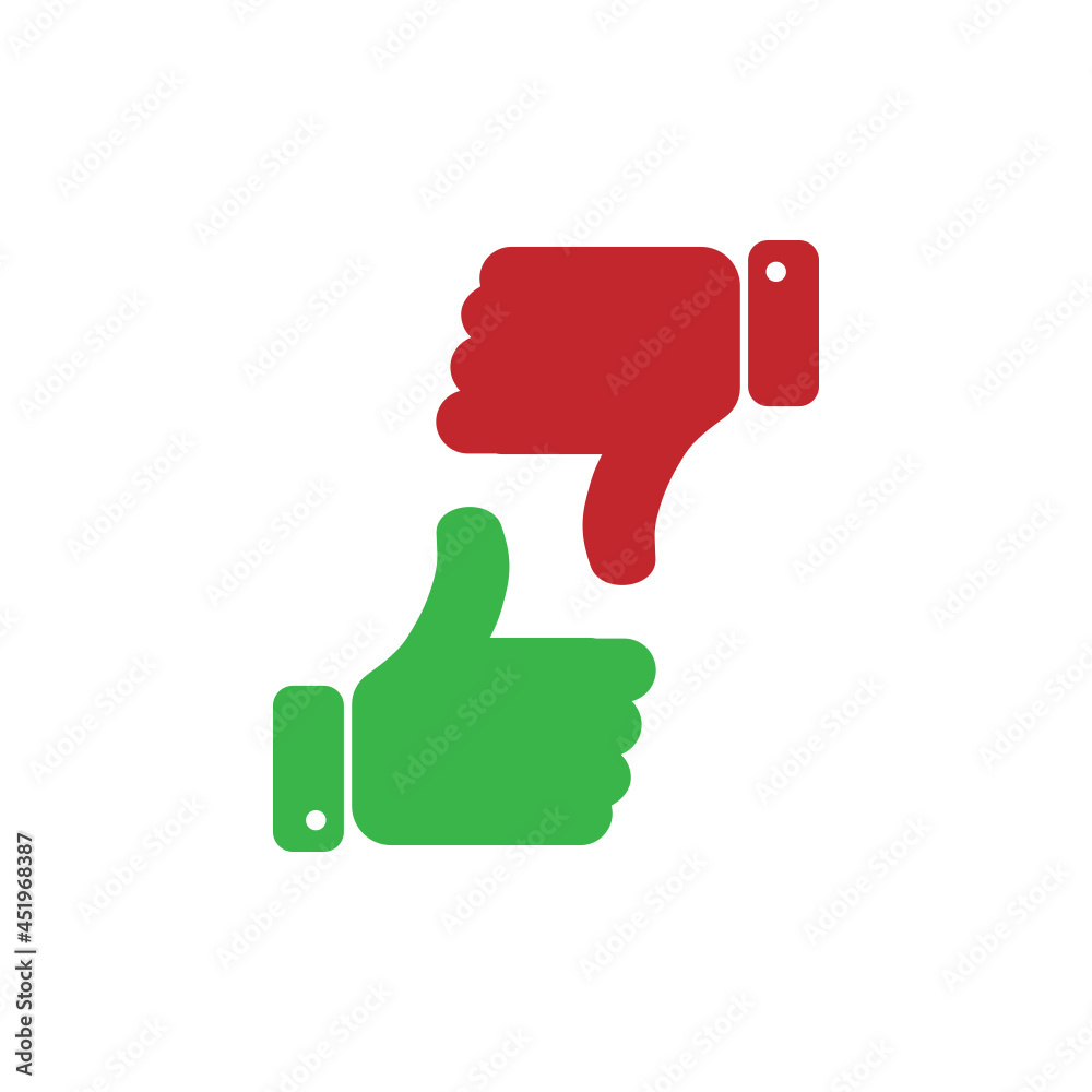 Thumb up and down symbols. like and unlike symbols. Like and dislike ...