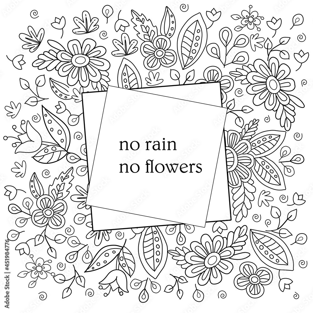 Cute hand drawn coloring pages for kids and adults. Motivational quotes ...