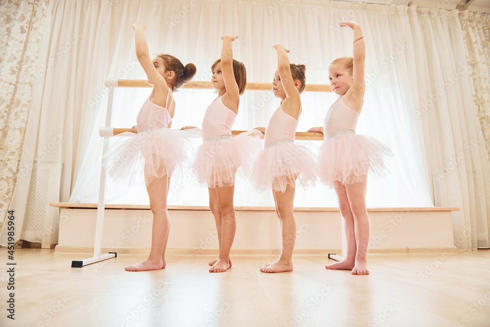 Conception of art. Little ballerinas preparing for performance Stock ...