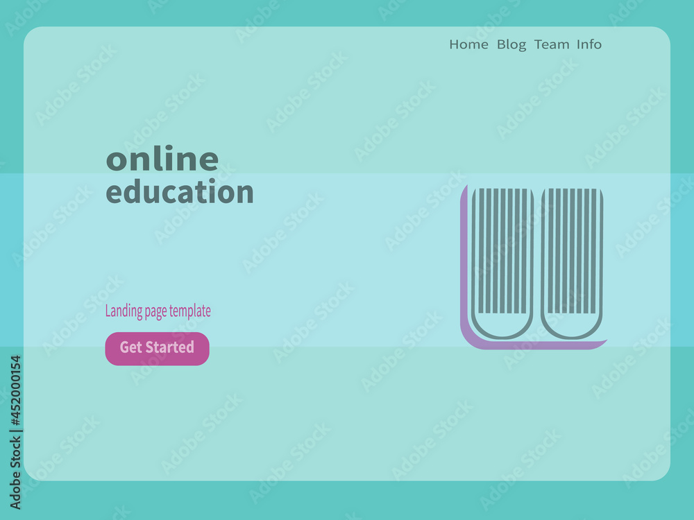 Online training,and courses visualization flat 2d web concept vector ...