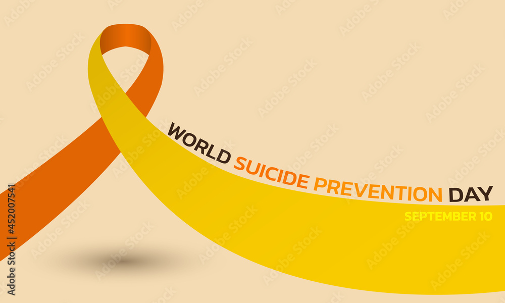 World Suicide Prevention Day concept with awareness ribbon. Design for ...