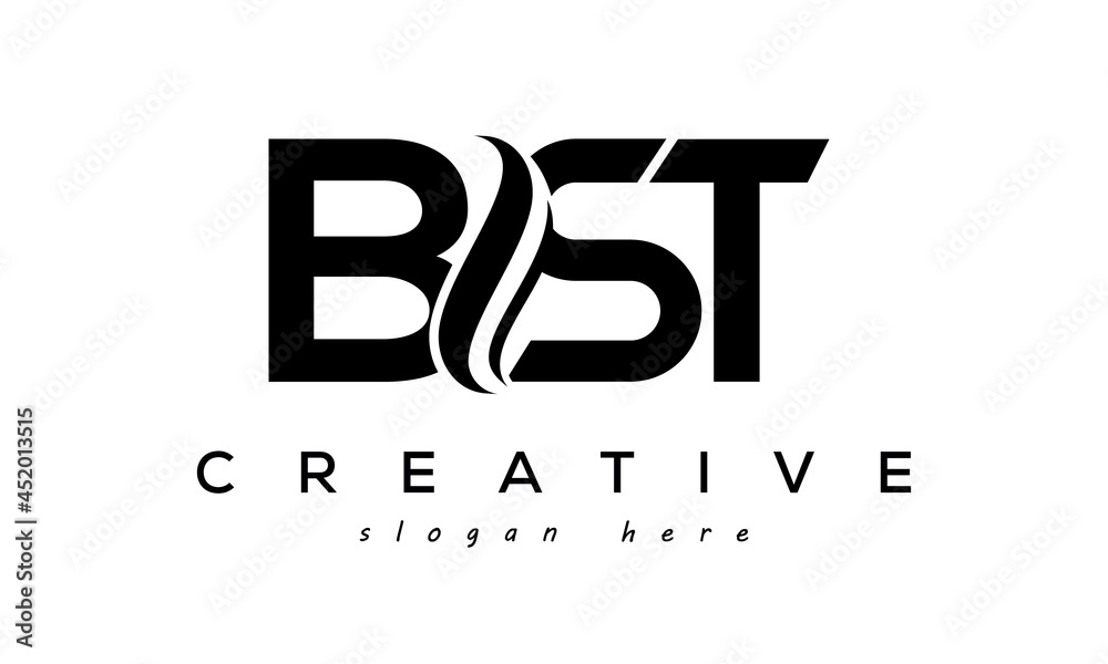 Letters BST creative logo design vector Stock Vector | Adobe Stock