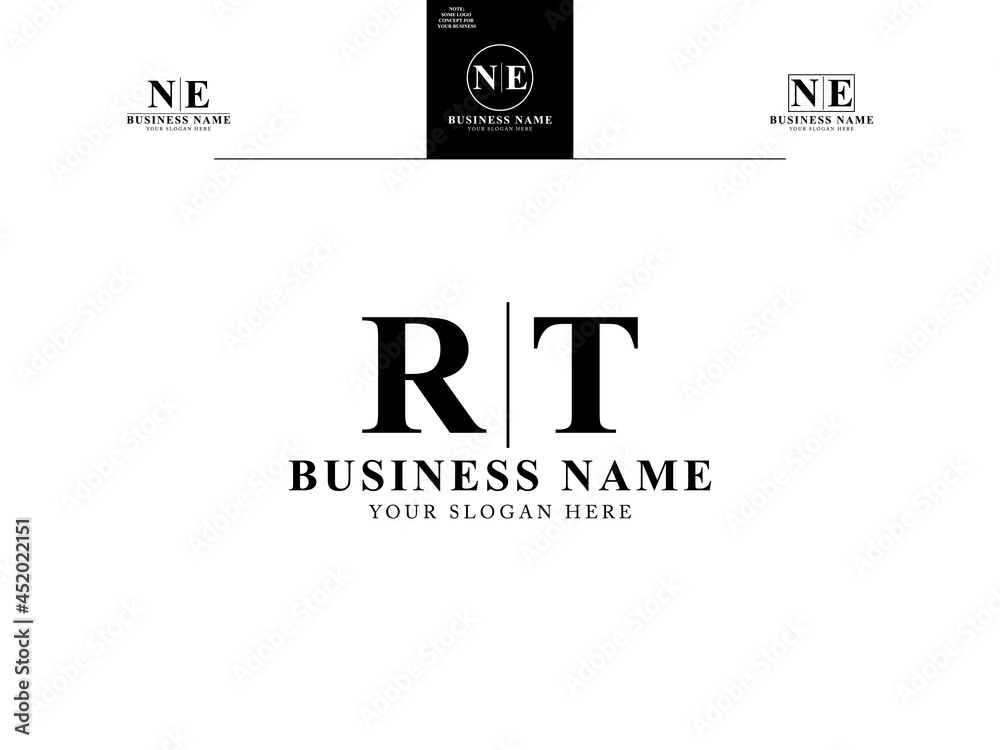 Letter RT Logo, Monogram rt logo icon vector with Abstract R&T simple logo design for all kind ...