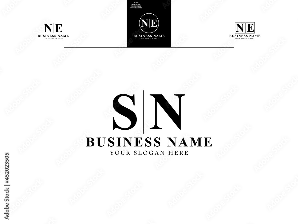 Letter SN Logo, Monogram sn logo icon vector with Abstract S&N simple ...