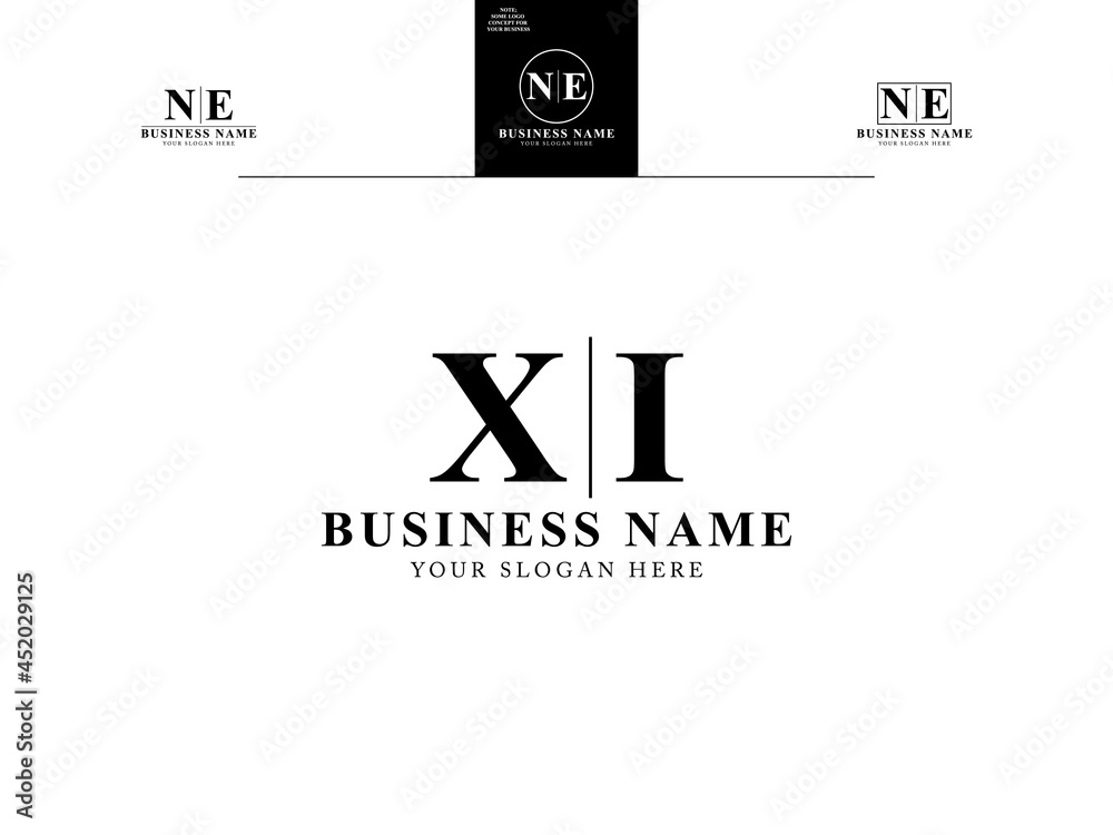 Letter XI Logo, Monogram xi logo icon vector with Abstract X&I simple ...
