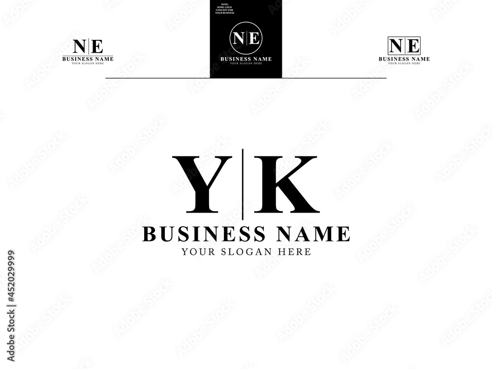 Letter YK Logo, Monogram yk logo icon vector with Abstract Y&K simple ...