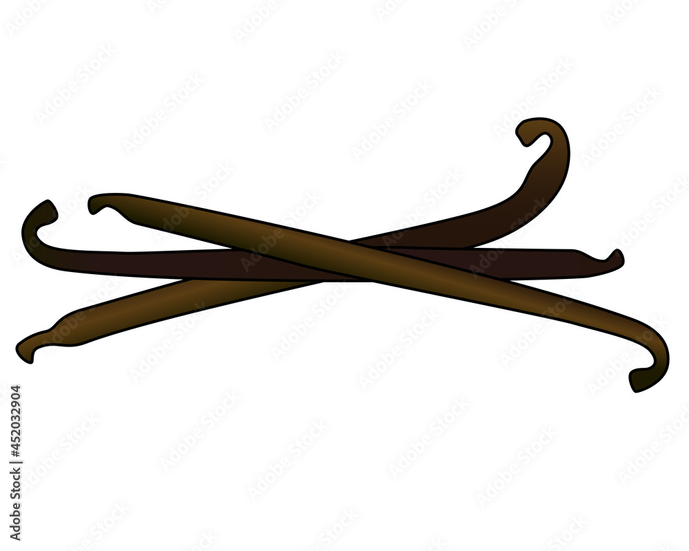 Vanilla pod - vector full color picture for logo or pictogram. Vanilla ...
