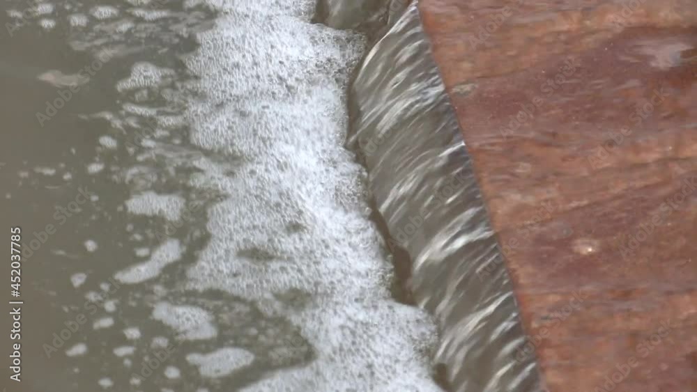 Sludge from wastewater treatment plant. Modern urban wastewater ...