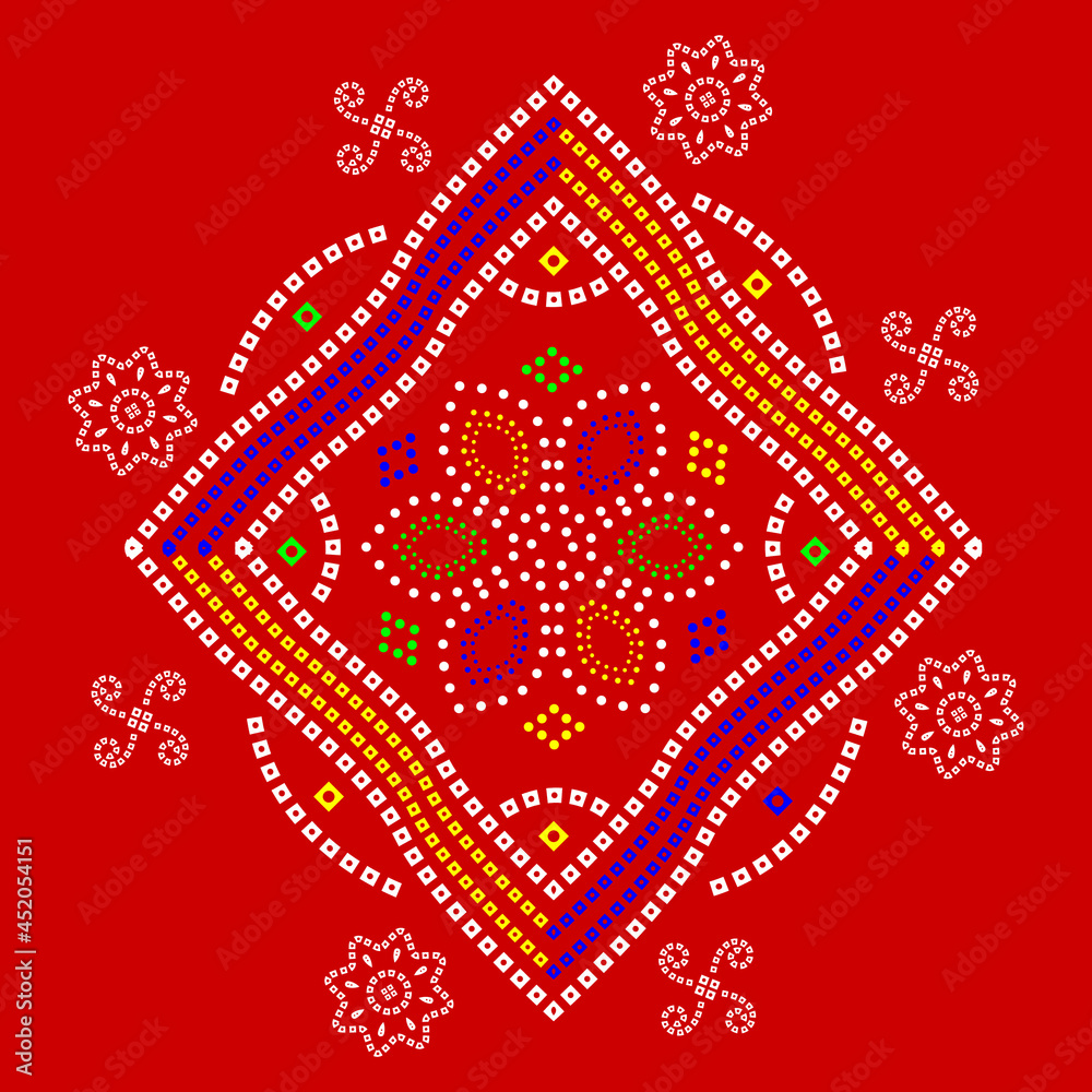 Vetor do Stock: Chunri pattern design and Asian textile Design | Adobe ...