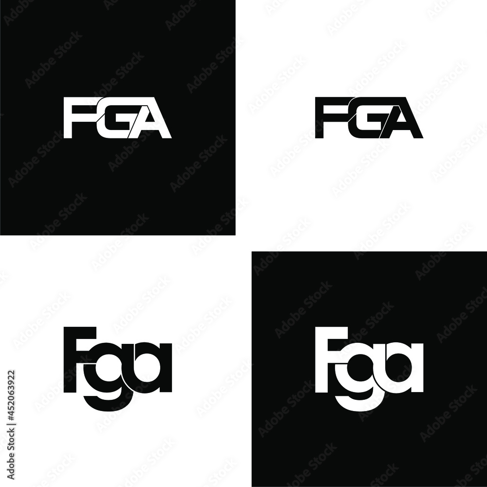 fga letter initial monogram logo design set Stock Vector | Adobe Stock