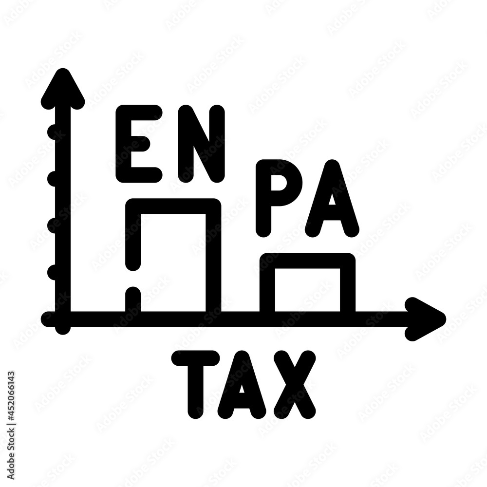 infographic tax line icon vector. infographic tax sign. isolated ...