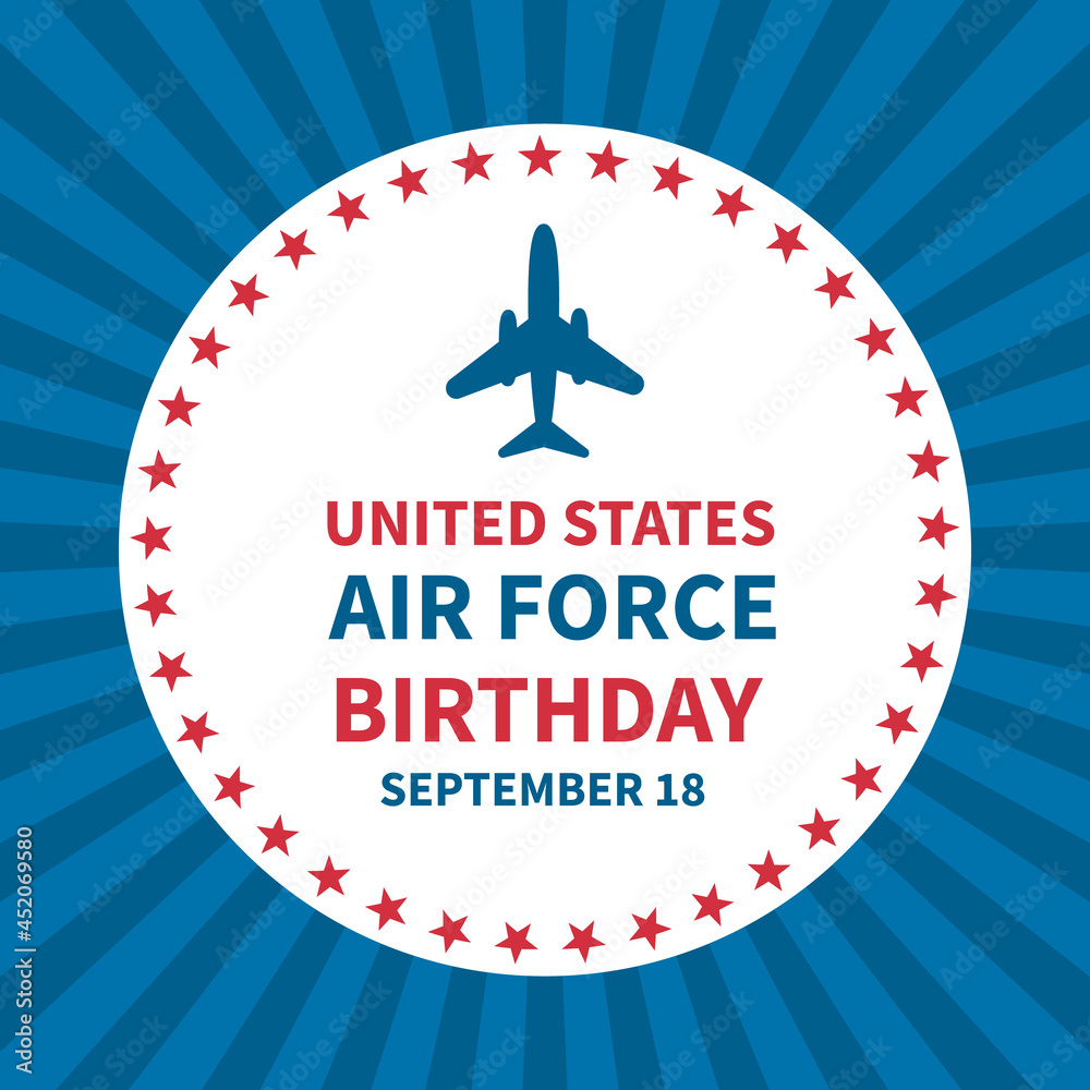 US Air Force day typography poster. Holiday in USA celebrated on ...