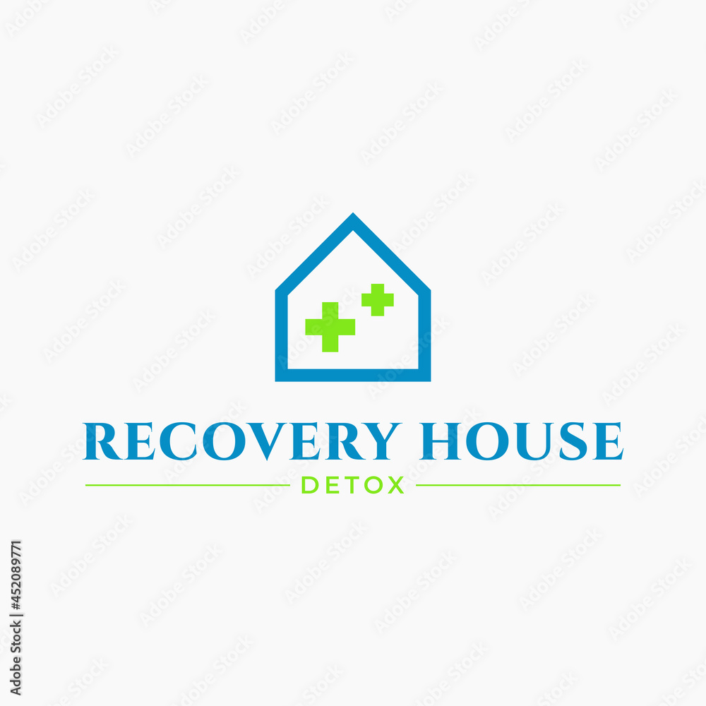 Recovery House logo design, Medical symbol with Hospital. Healing and ...