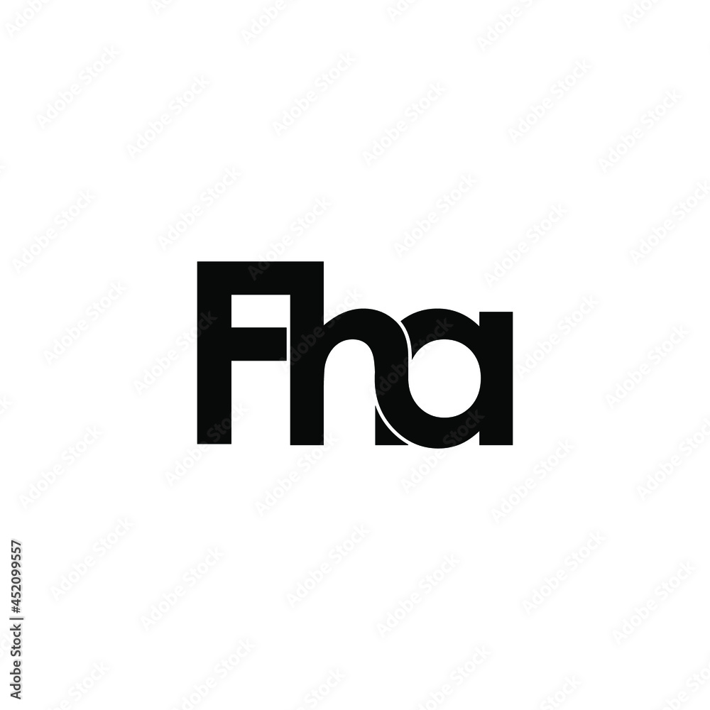 fha initial letter monogram logo design Stock Vector | Adobe Stock