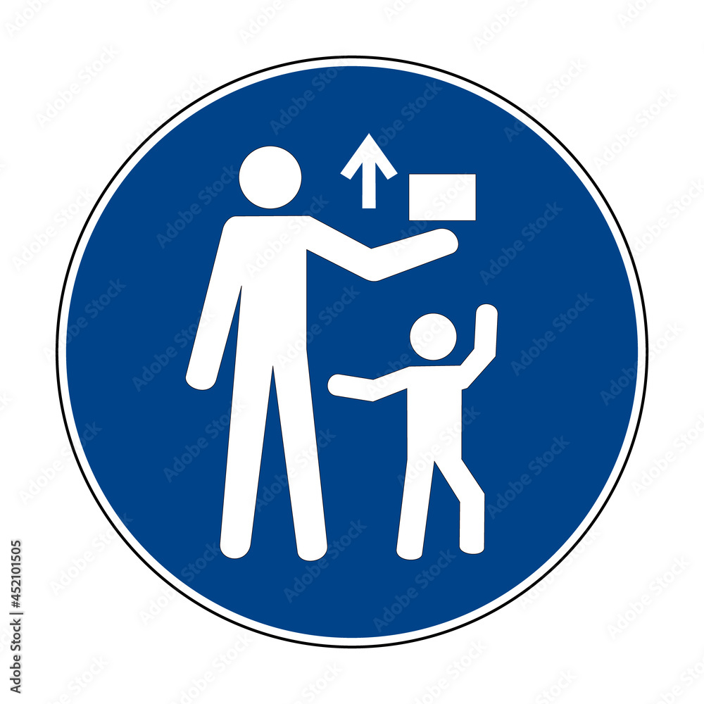 Vecteur Stock Keep out of reach of children sign. Vector illustration ...