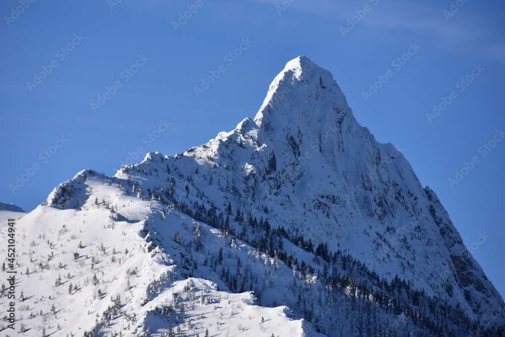 zima, Giewont, Tatry Zachodnie, Tatrzański Park Narodowy, góry, śnieg ...