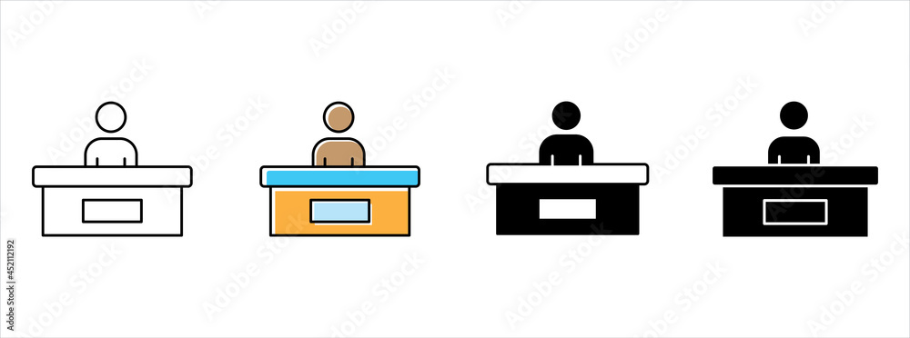 Front Desk Receptionist Icon