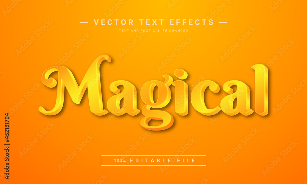 Magical text effect - 100% editable eps file Stock Vector | Adobe Stock