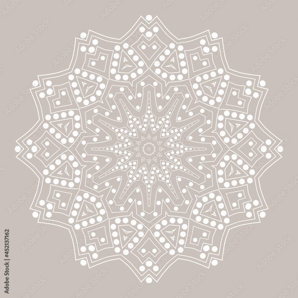 Mandala. Ethnicity round ornament. Ethnic style. Elements for ...