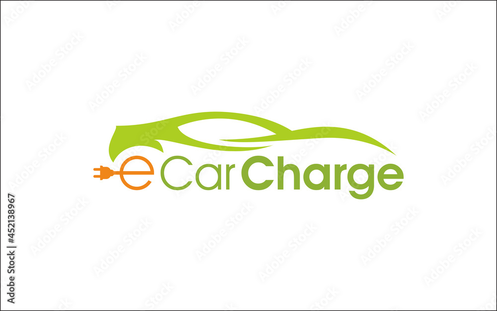 Illustration of innovation for modern electric charging car logo design ...