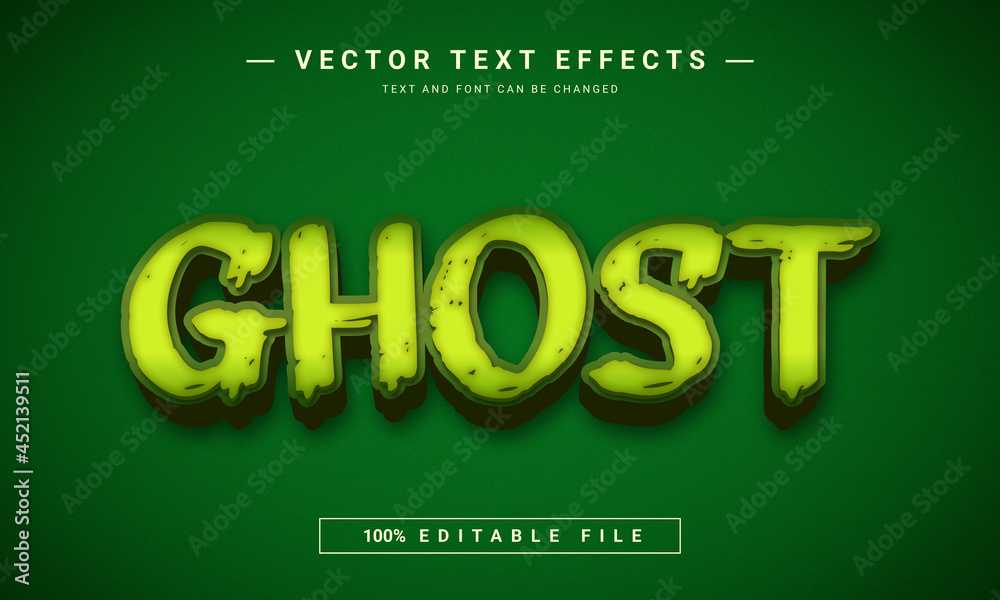 Ghost text effect - 100% editable eps file Stock Vector | Adobe Stock