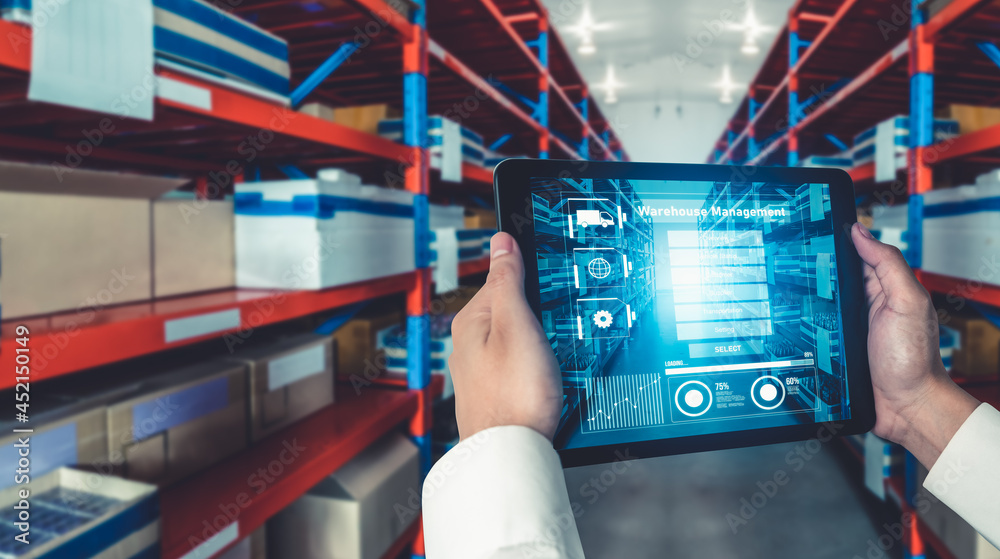 Warehouse management innovative software in computer for real time ...