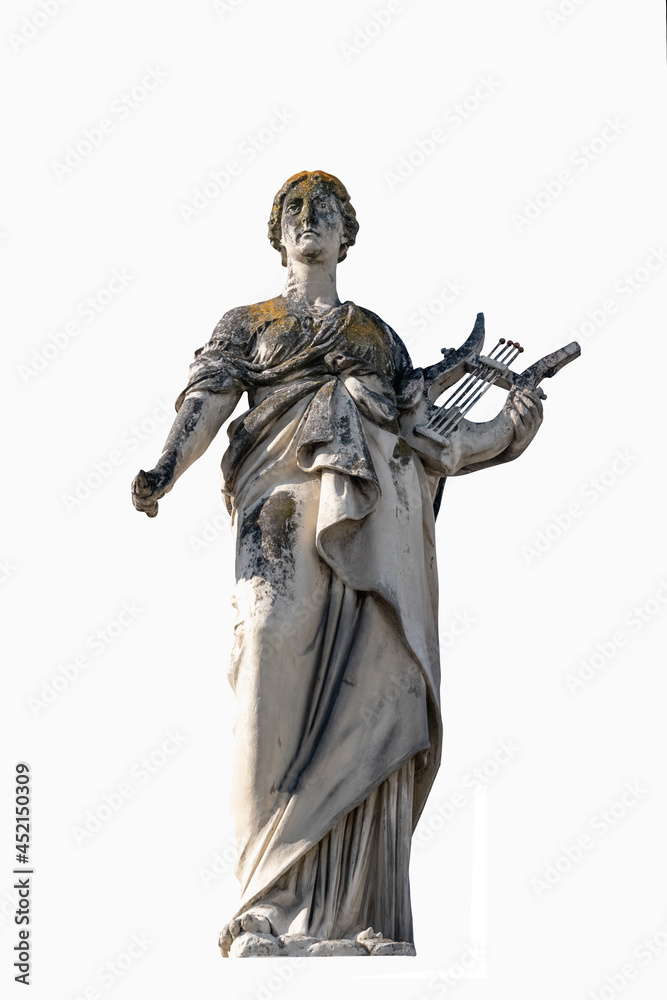 Figure of Muse with lyre in her hands as a symbol of inspiration for ...