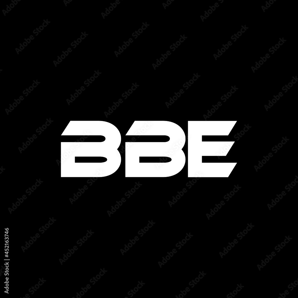 BBE letter logo design with black background in illustrator, vector ...