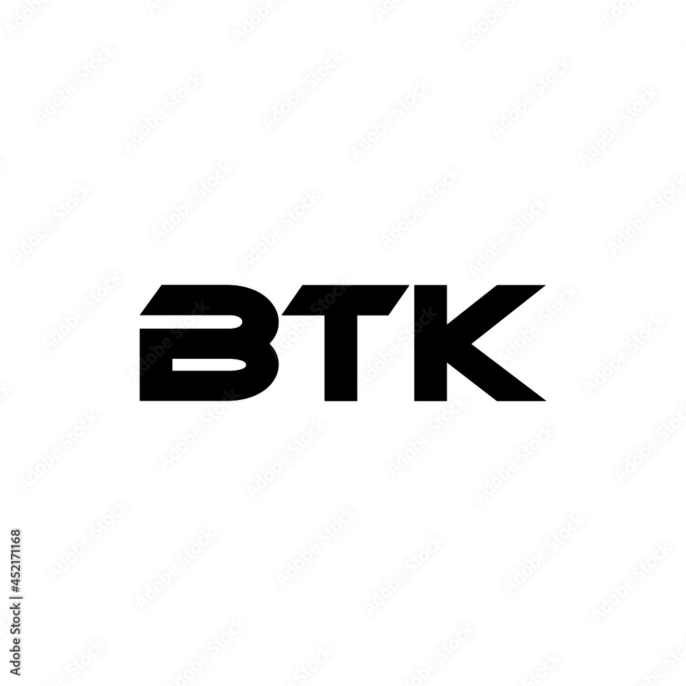 BTK letter logo design with white background in illustrator, vector ...