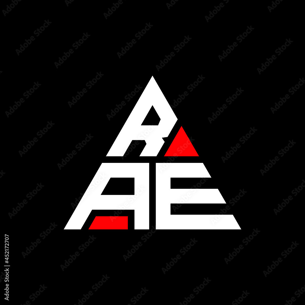 RAE triangle letter logo design with triangle shape. RAE triangle logo ...