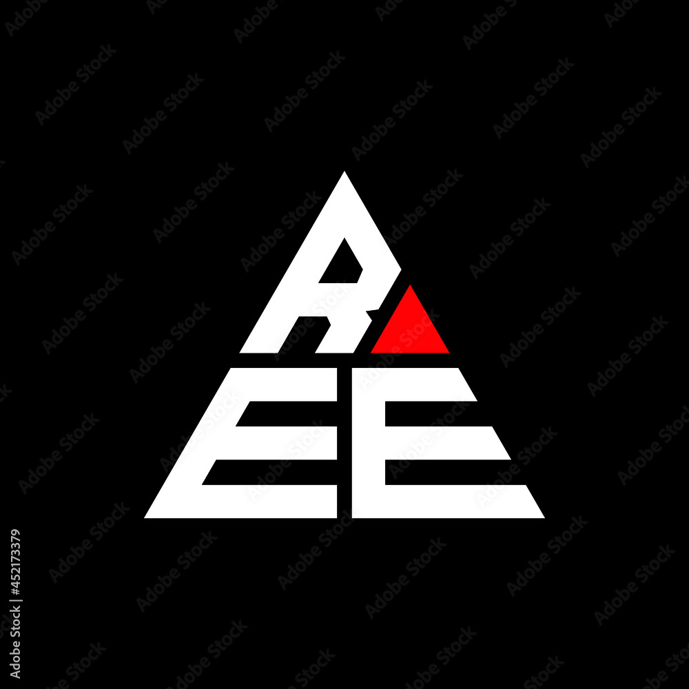 REE triangle letter logo design with triangle shape. REE triangle logo ...