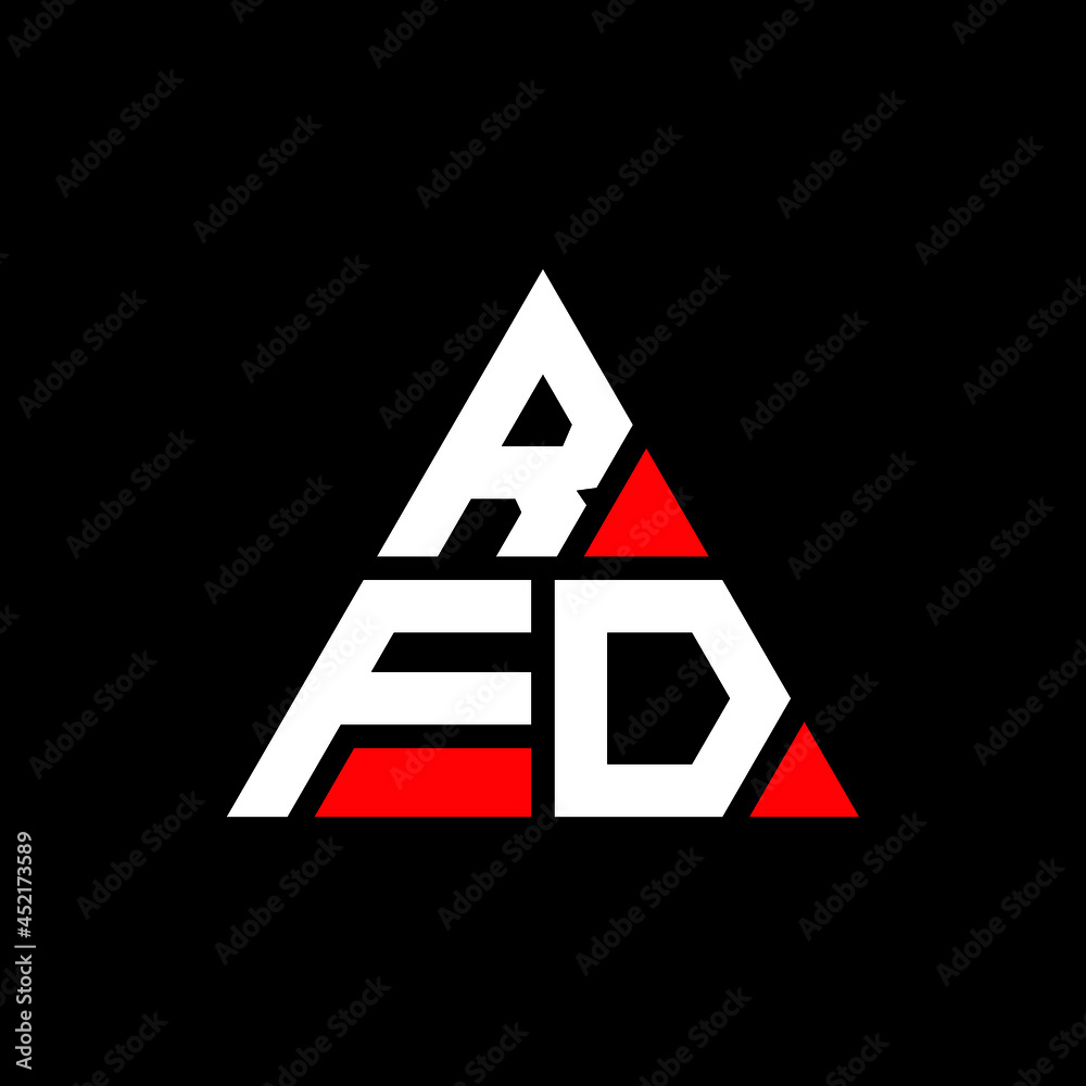 RFD triangle letter logo design with triangle shape. RFD triangle logo ...